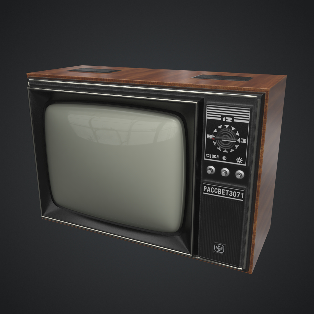 3d Old Soviet Tv