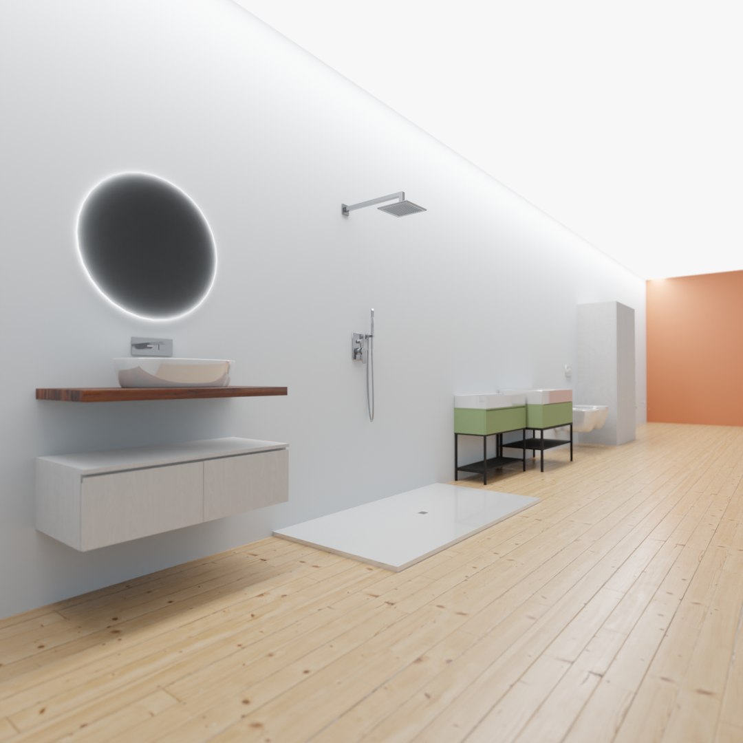 BATHROOM FORNITURE VR READY 3D Model - TurboSquid 1952627