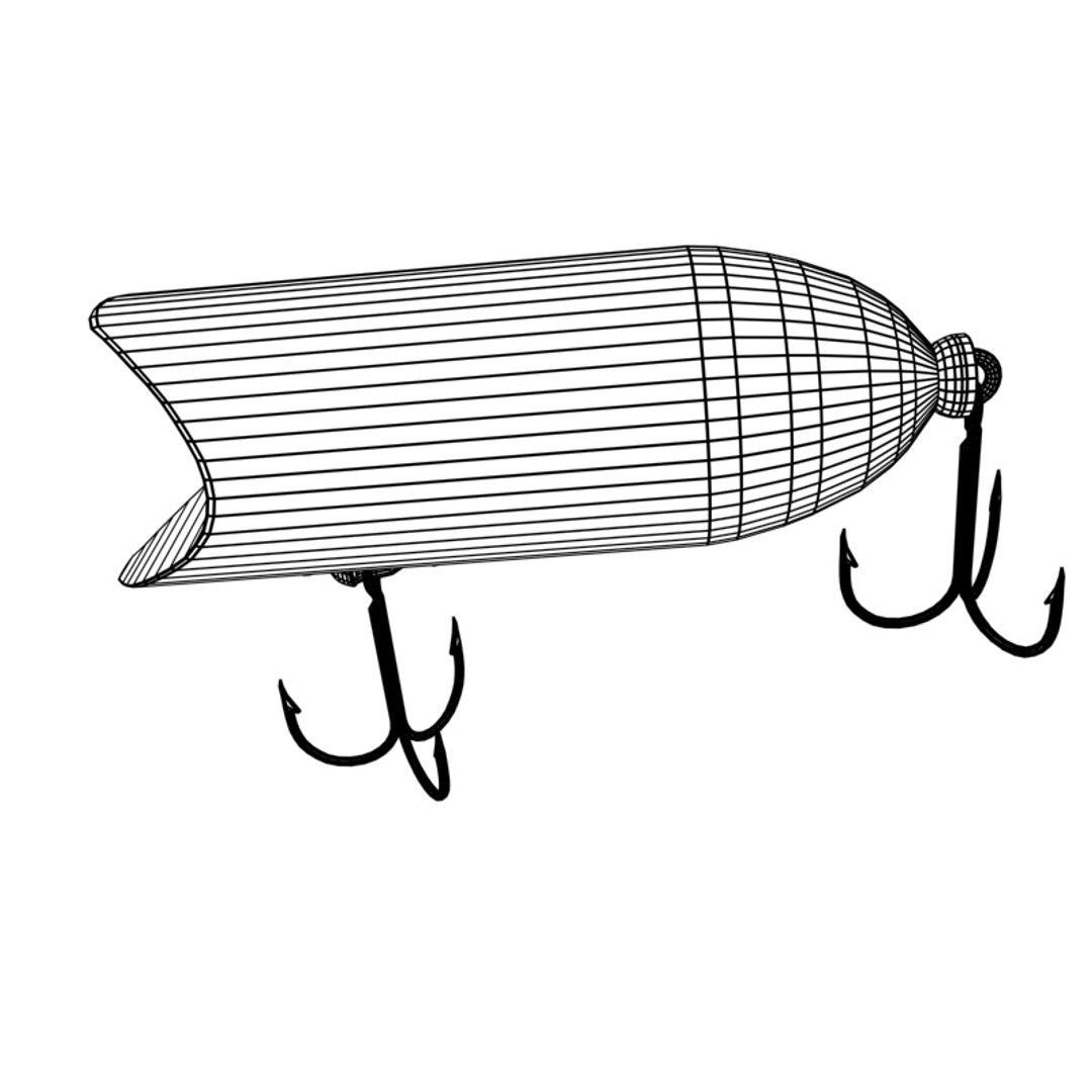 Topwater Fishing Plug 3d Model