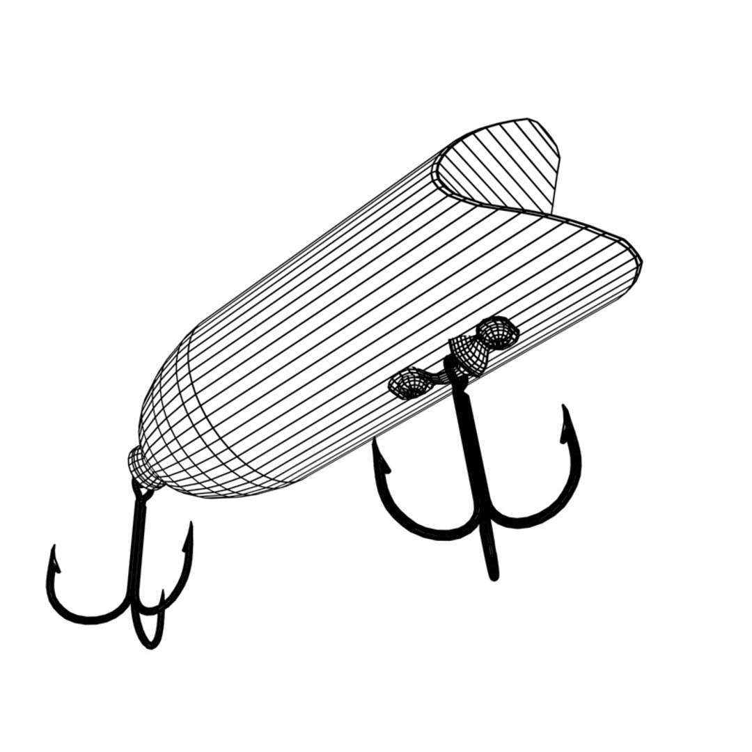 Topwater Fishing Plug 3d Model