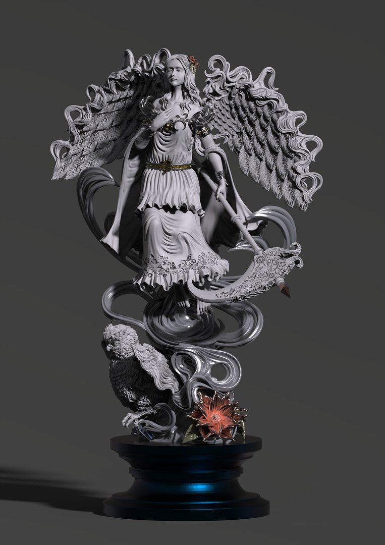3D Game Assets 3D Printed Models Angel Figures 3D Model - TurboSquid ...