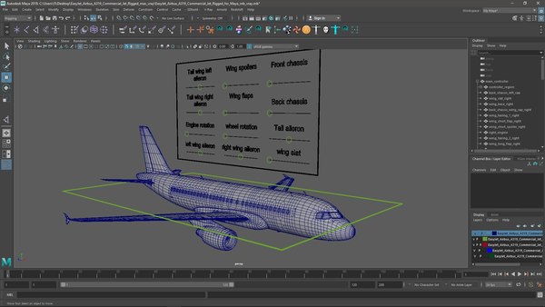 易捷航空空客A319商用喷气式飞机Maya模型3D模型 - TurboSquid 2509047