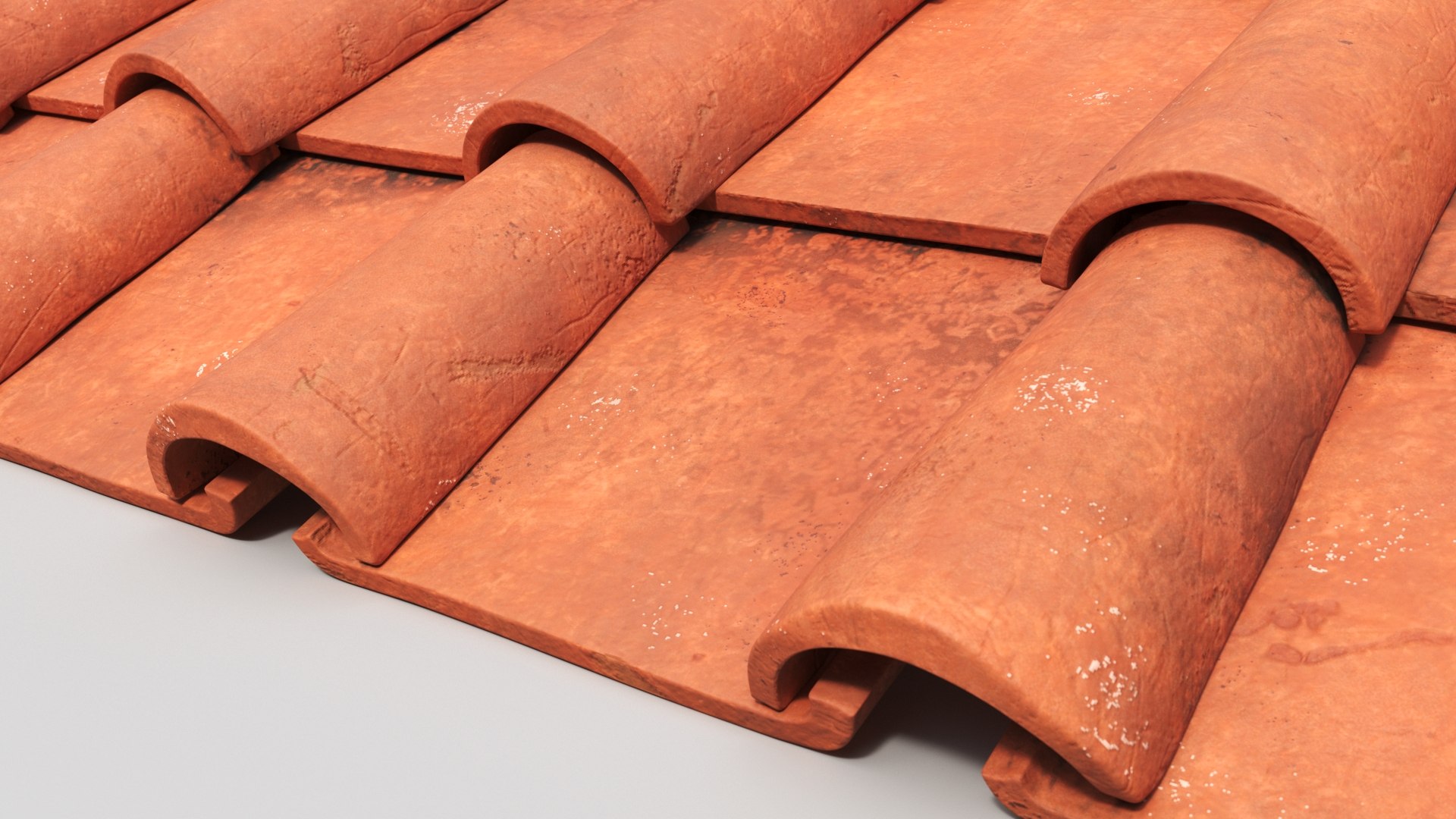 Roman Tile Roof 3D model - TurboSquid 1891304