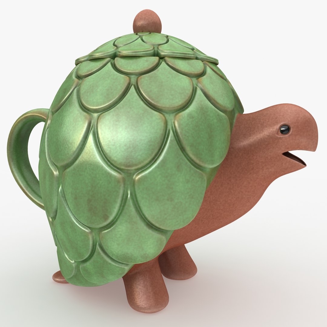 3D Teapot Turtle Antique Model - TurboSquid 1427456