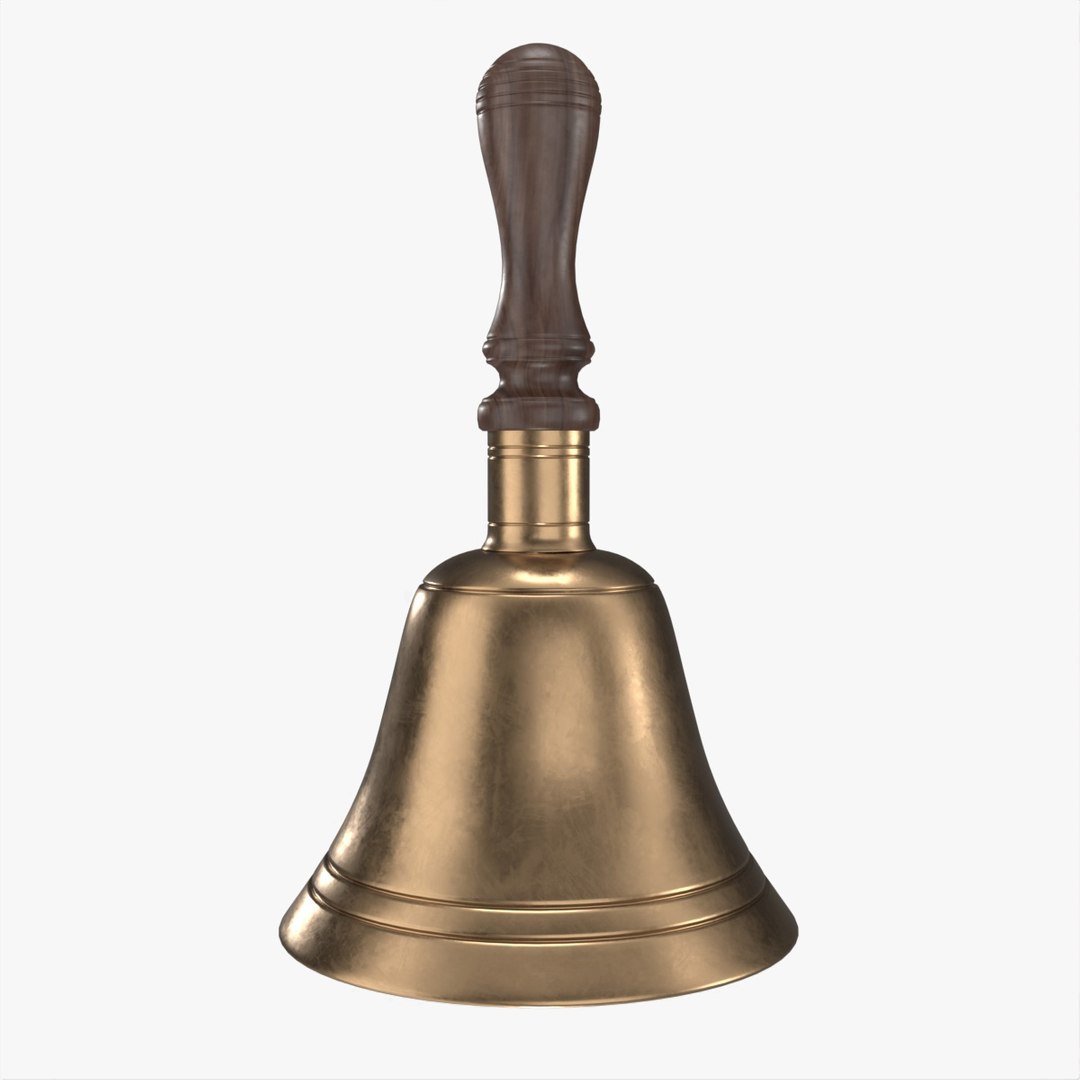 Old Brass School Hand Bell 3D Model - TurboSquid 2054913