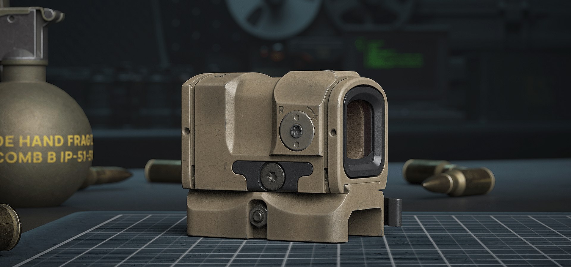 3D Aimpoint ACRO Sand - Replica GameReady Low-poly - TurboSquid 2069218