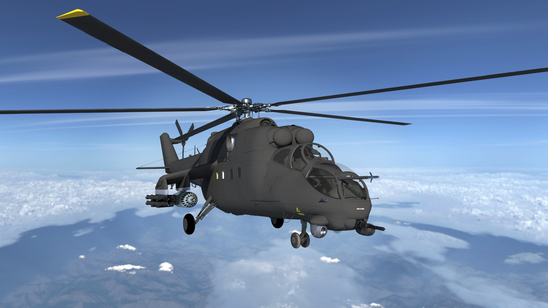 Russian Combat Helicopter Mi-35 3D Model - TurboSquid 1275506