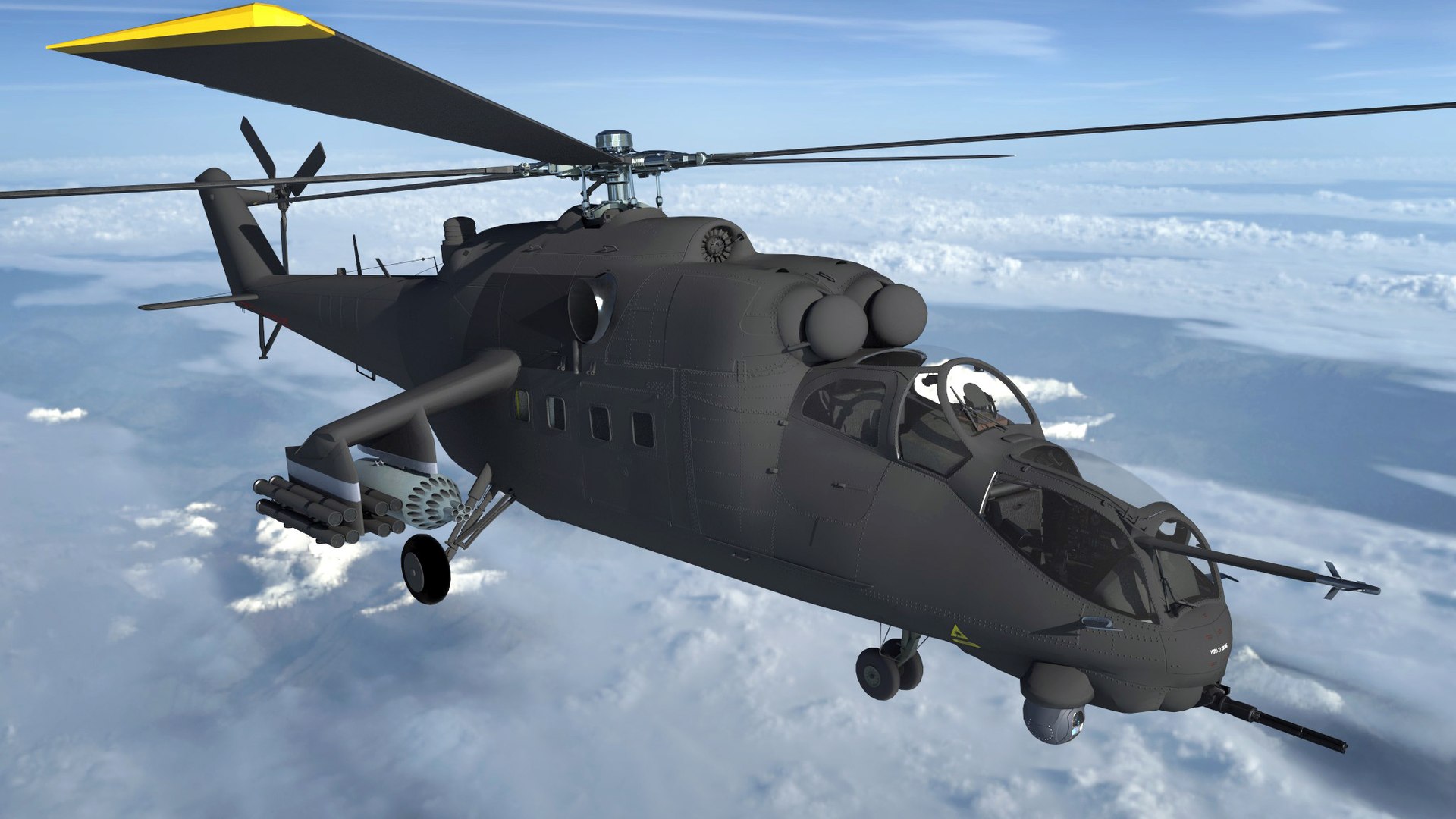 Russian Combat Helicopter Mi-35 3D Model - TurboSquid 1275506