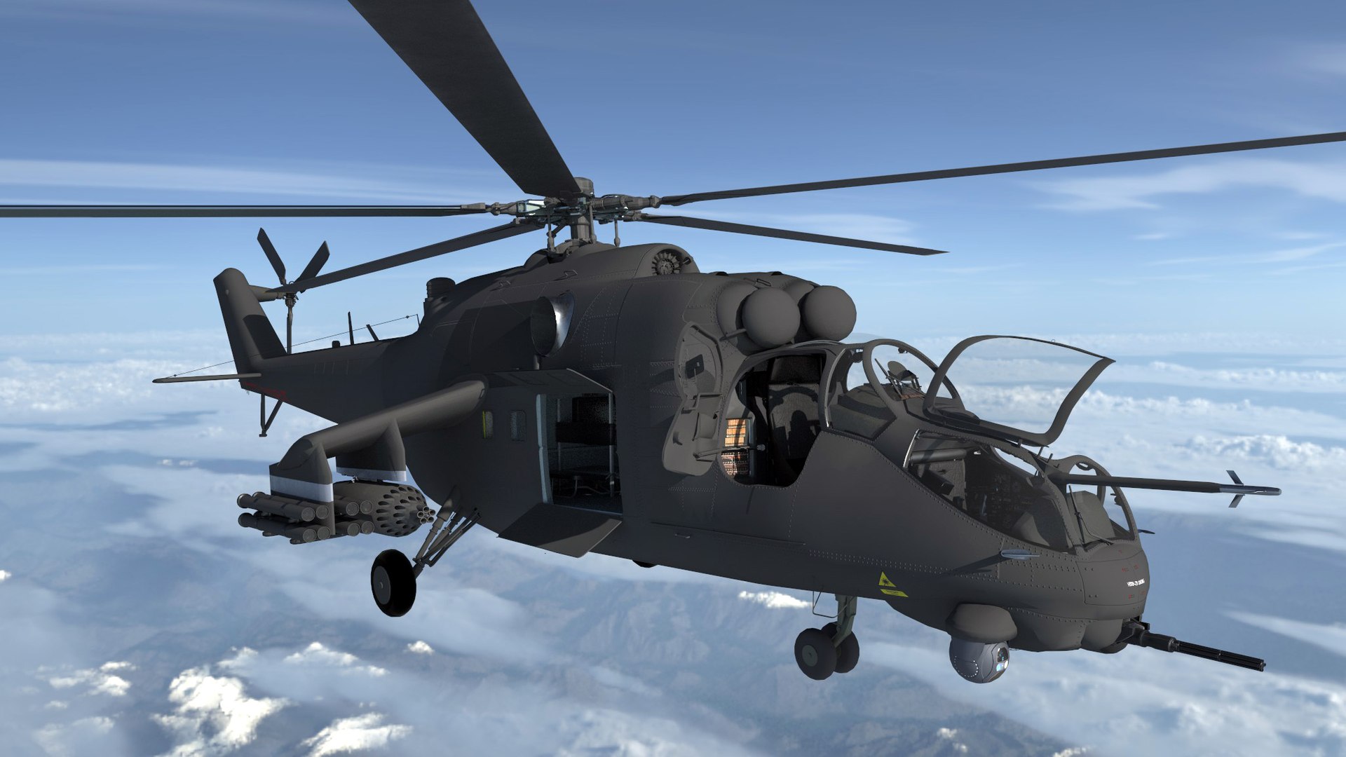 Russian Combat Helicopter Mi-35 3D Model - TurboSquid 1275506