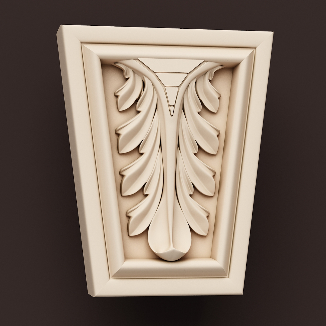 3dsmax key stone decor interior wall