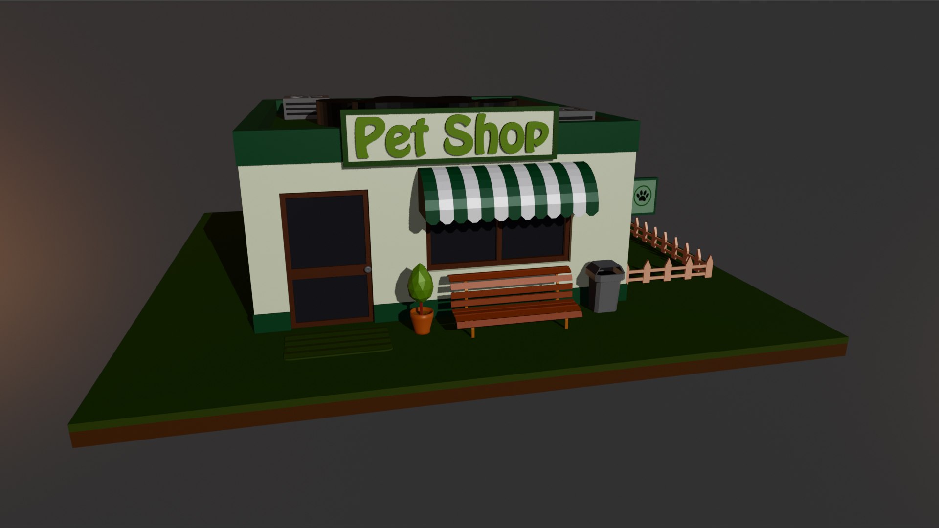 Low Poly Pet Shop 3D Model - TurboSquid 2313756