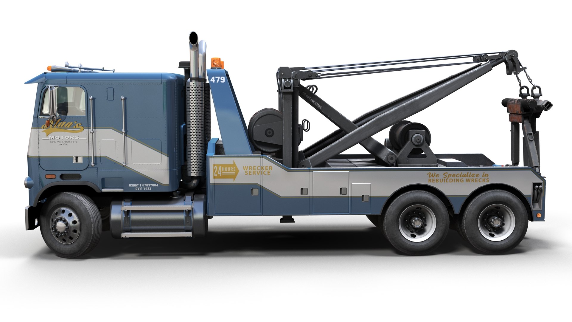 1980 Freightliner Heavy Wrecker Model - TurboSquid 2078765