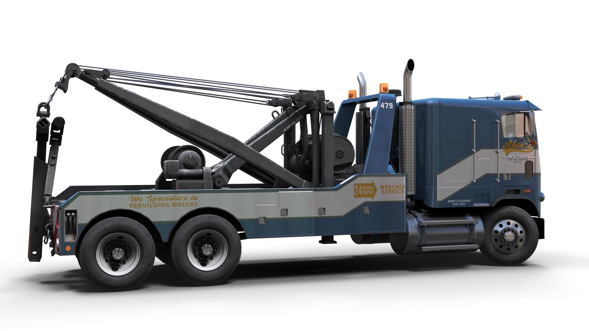 1980 Freightliner Heavy Wrecker Model - TurboSquid 2078765