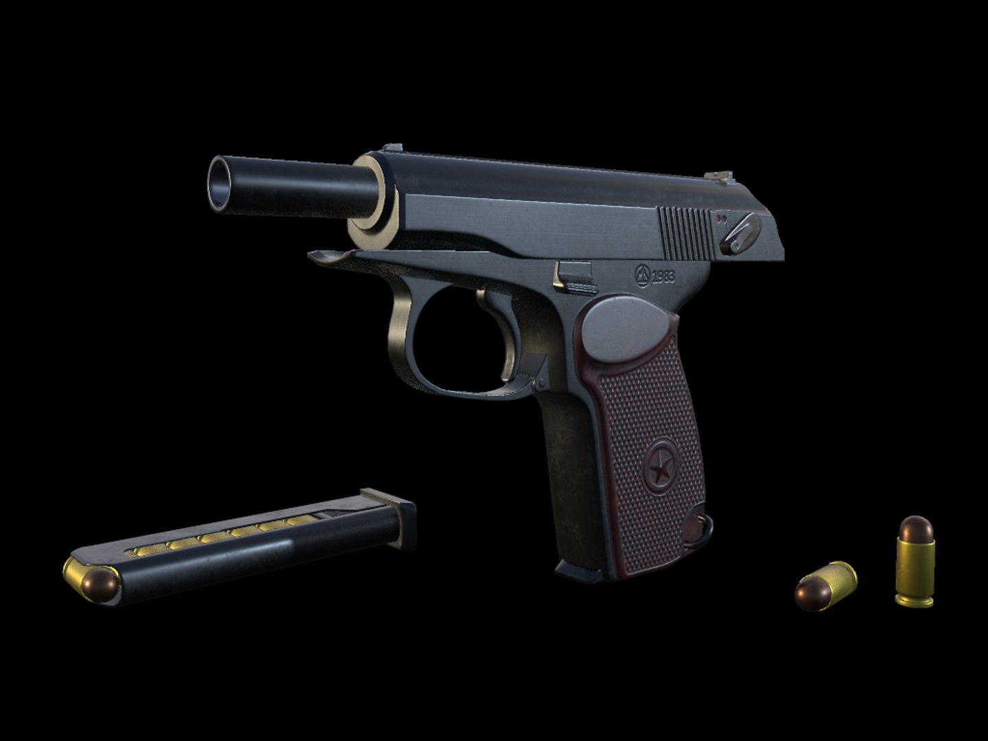 3D Makarov Pistol - TurboSquid 1281098