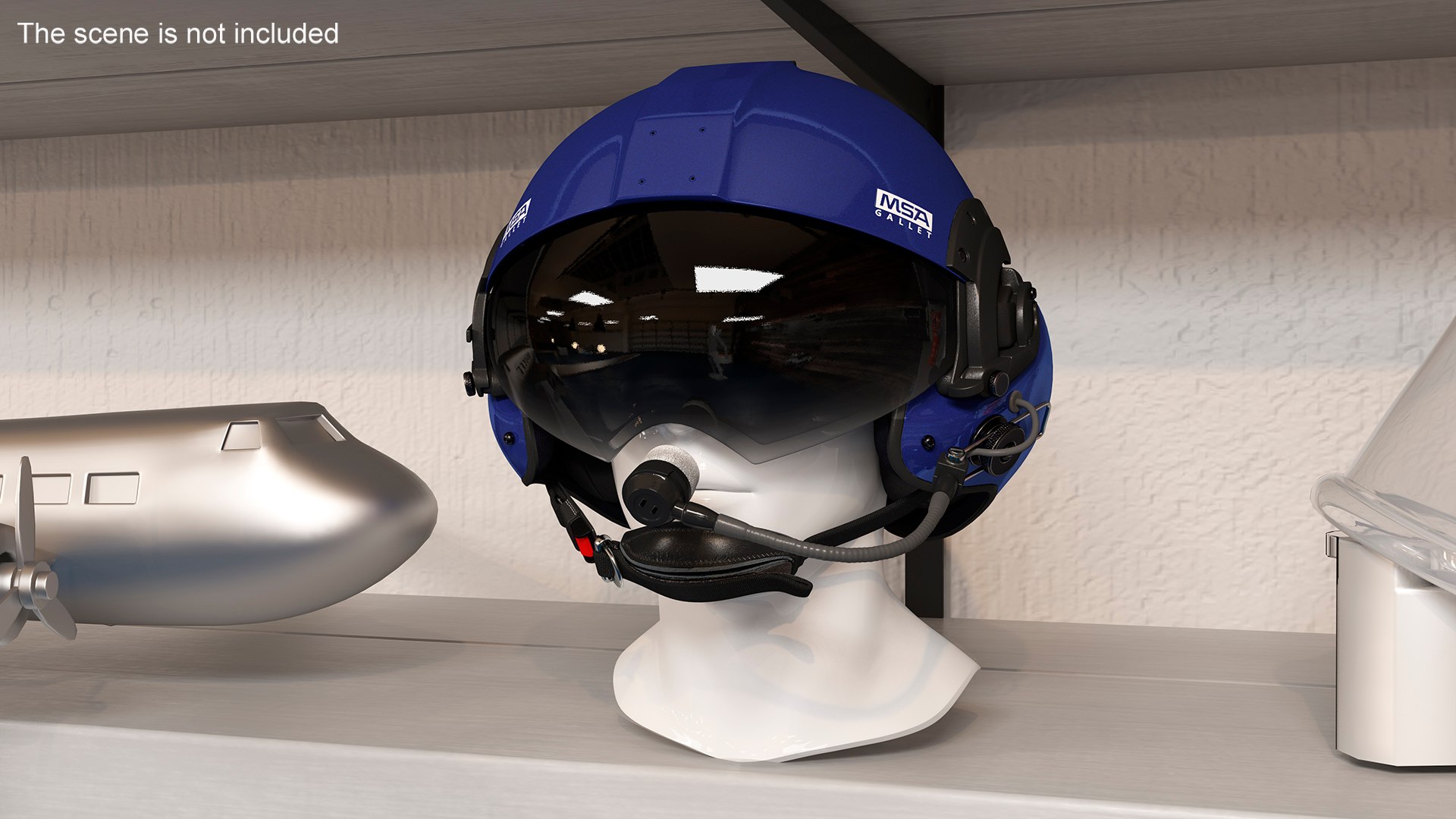 Helicopter Flight LH350 Helmet Blue model - TurboSquid 2120454