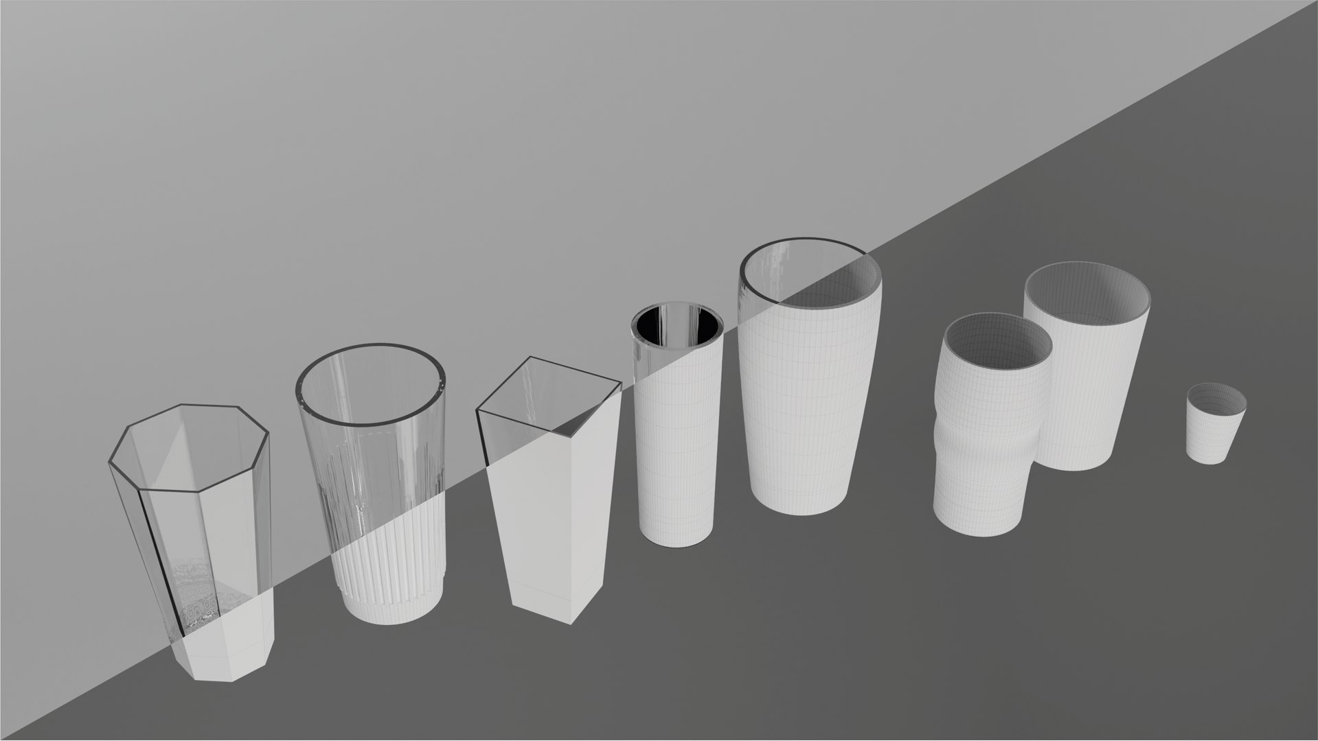 3D Glass Collection Part 1 Model - TurboSquid 2025774