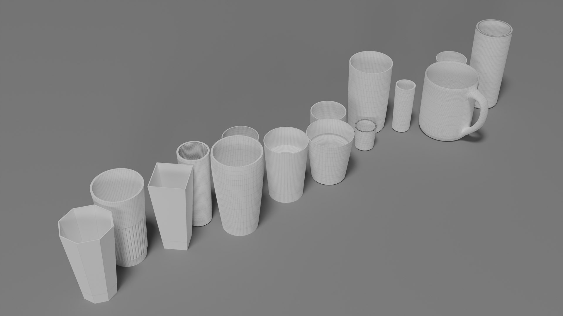 3D Glass Collection Part 1 Model - TurboSquid 2025774