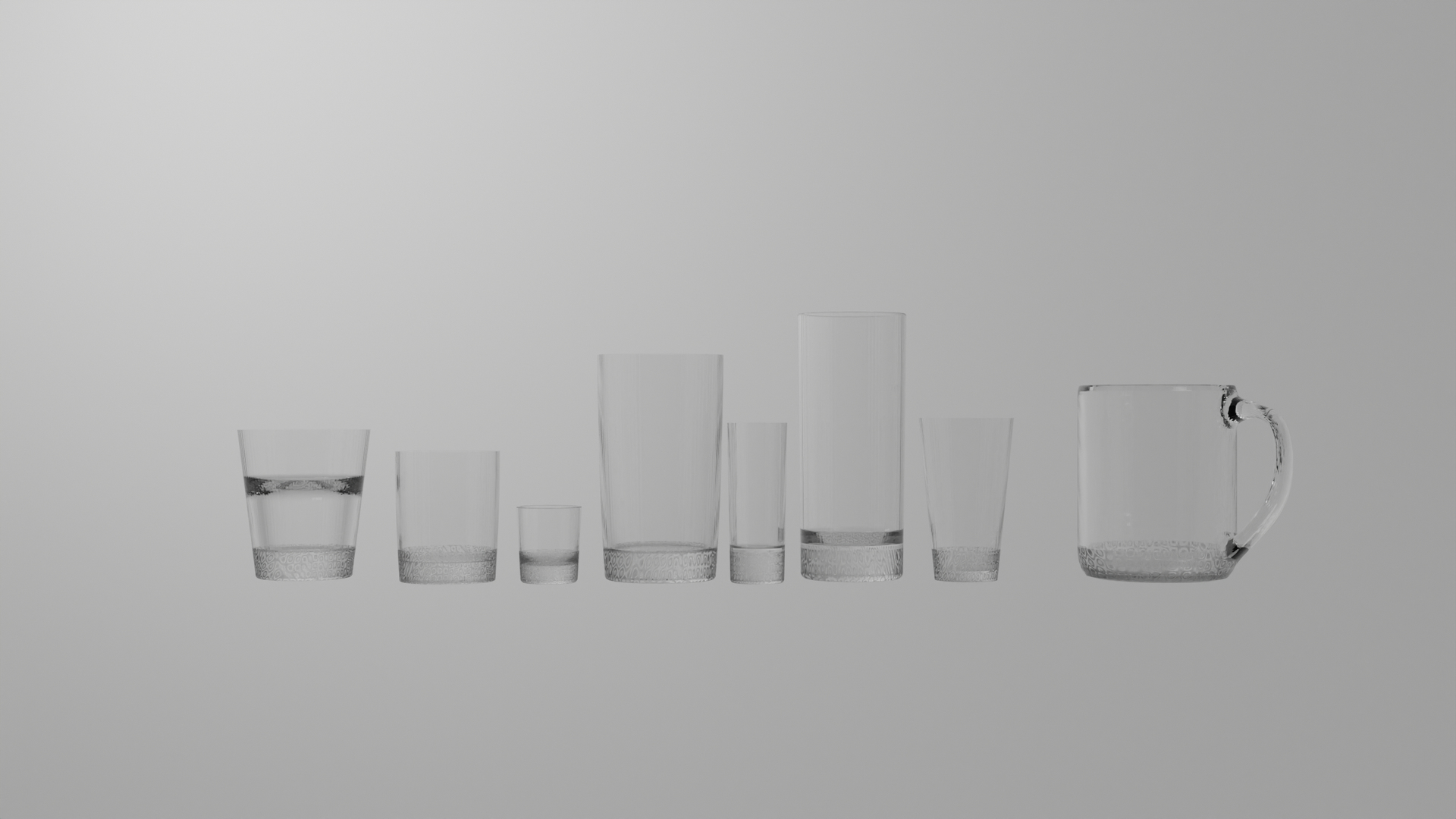 3D Glass Collection Part 1 Model - TurboSquid 2025774