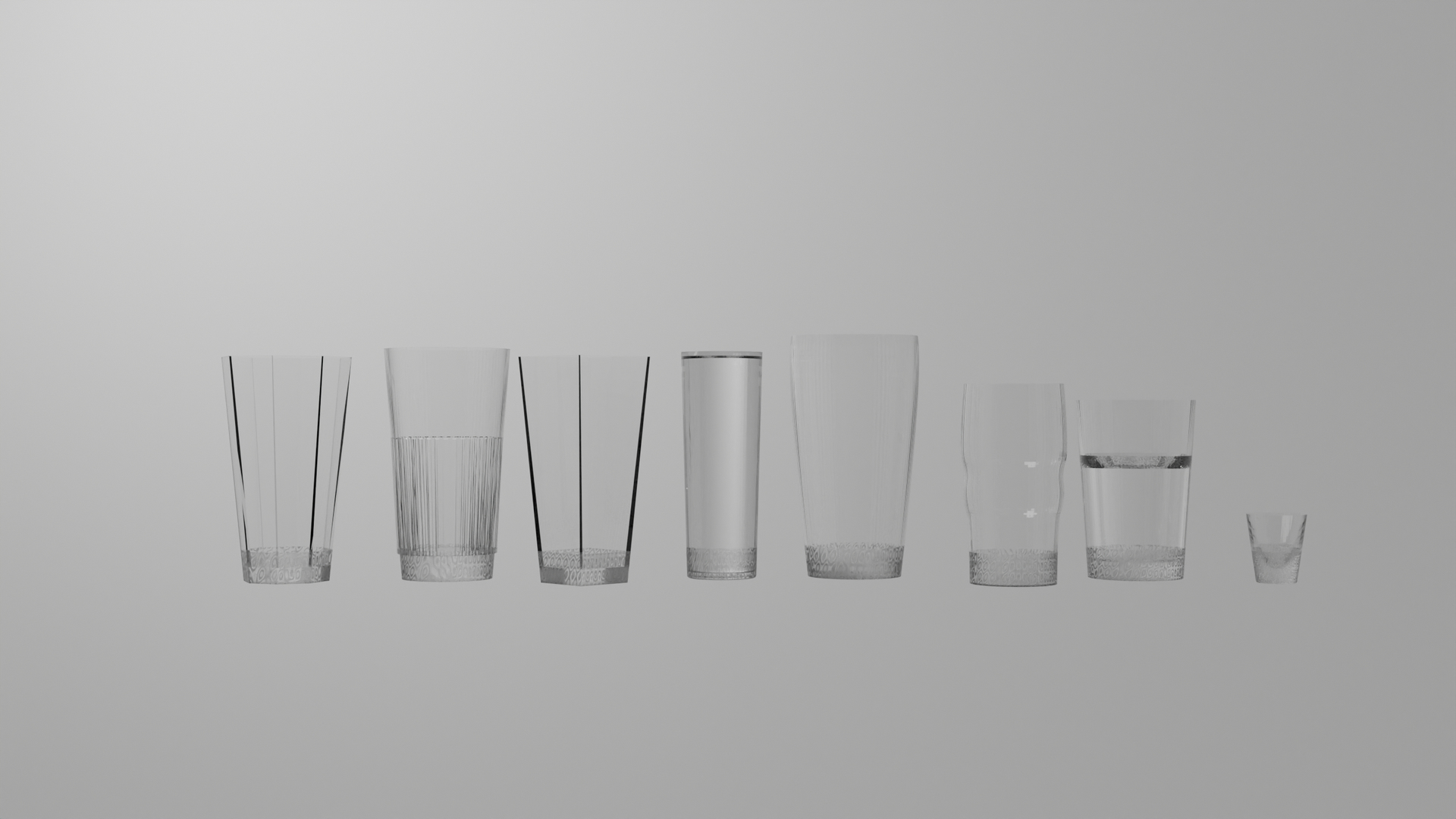 3D Glass Collection Part 1 Model - TurboSquid 2025774
