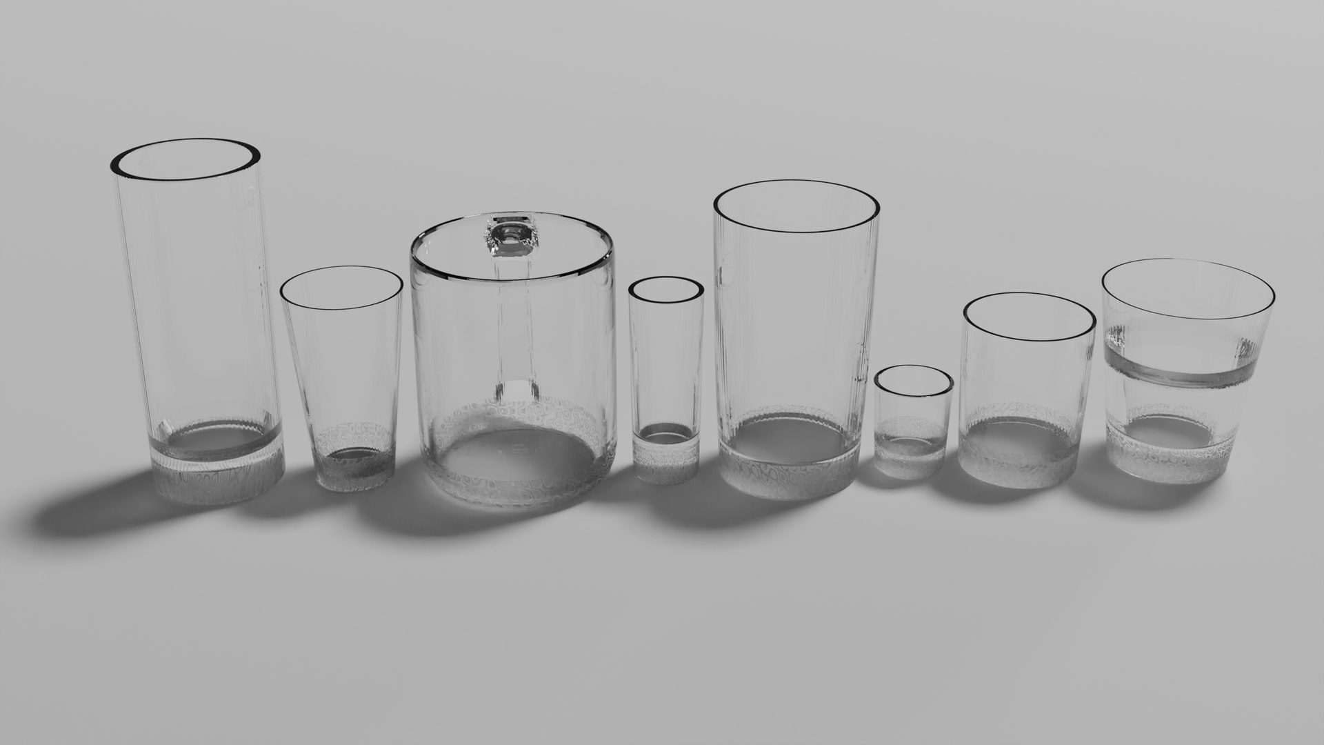 3D Glass Collection Part 1 Model - TurboSquid 2025774