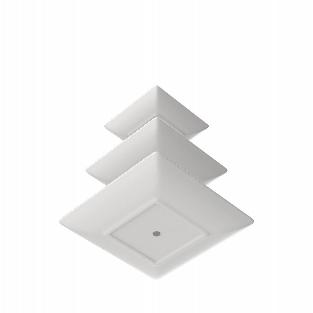 White Square Plate Stand 3D Model - TurboSquid 2169010