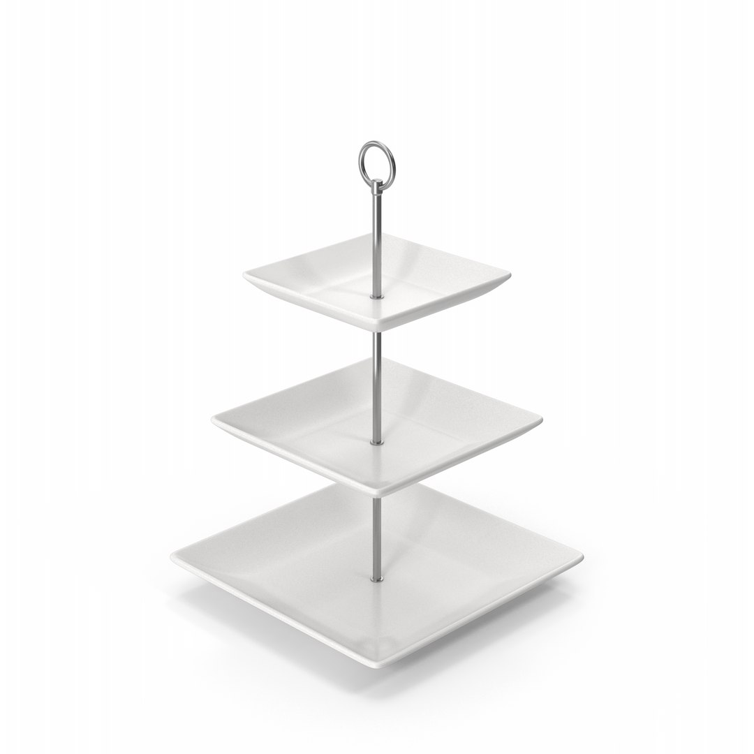 White Square Plate Stand 3D Model - TurboSquid 2169010