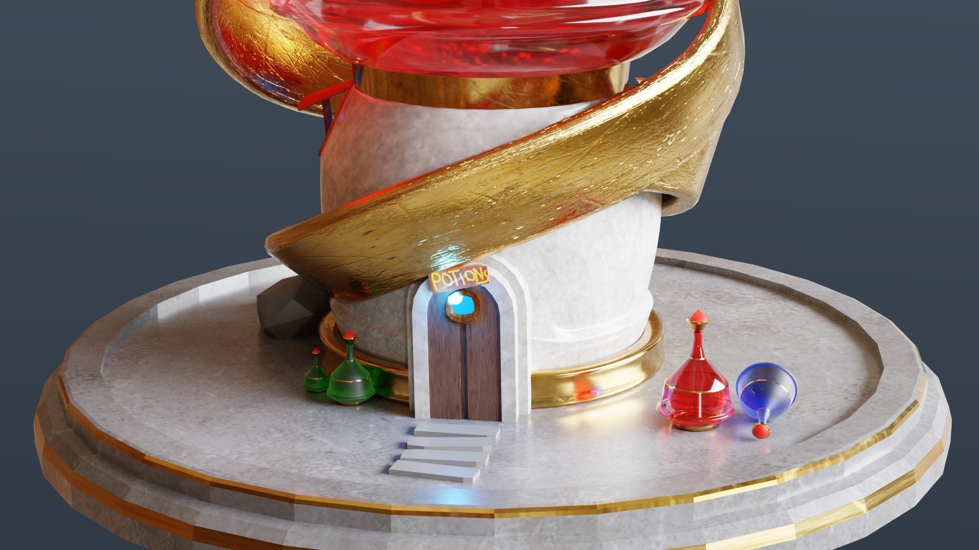 Fantasy Potion House Low-poly 3D Model 3D - TurboSquid 1895636