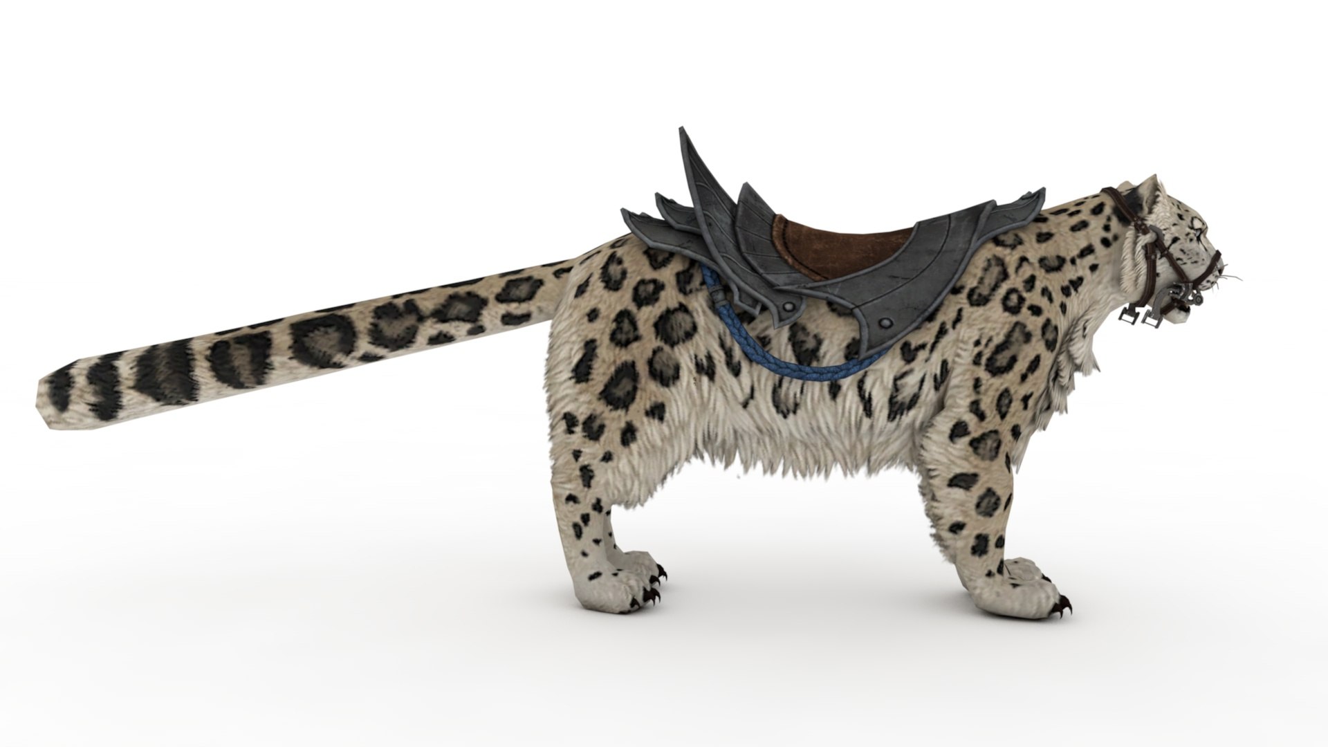 3D Saddled Snow Leopard - TurboSquid 1946297