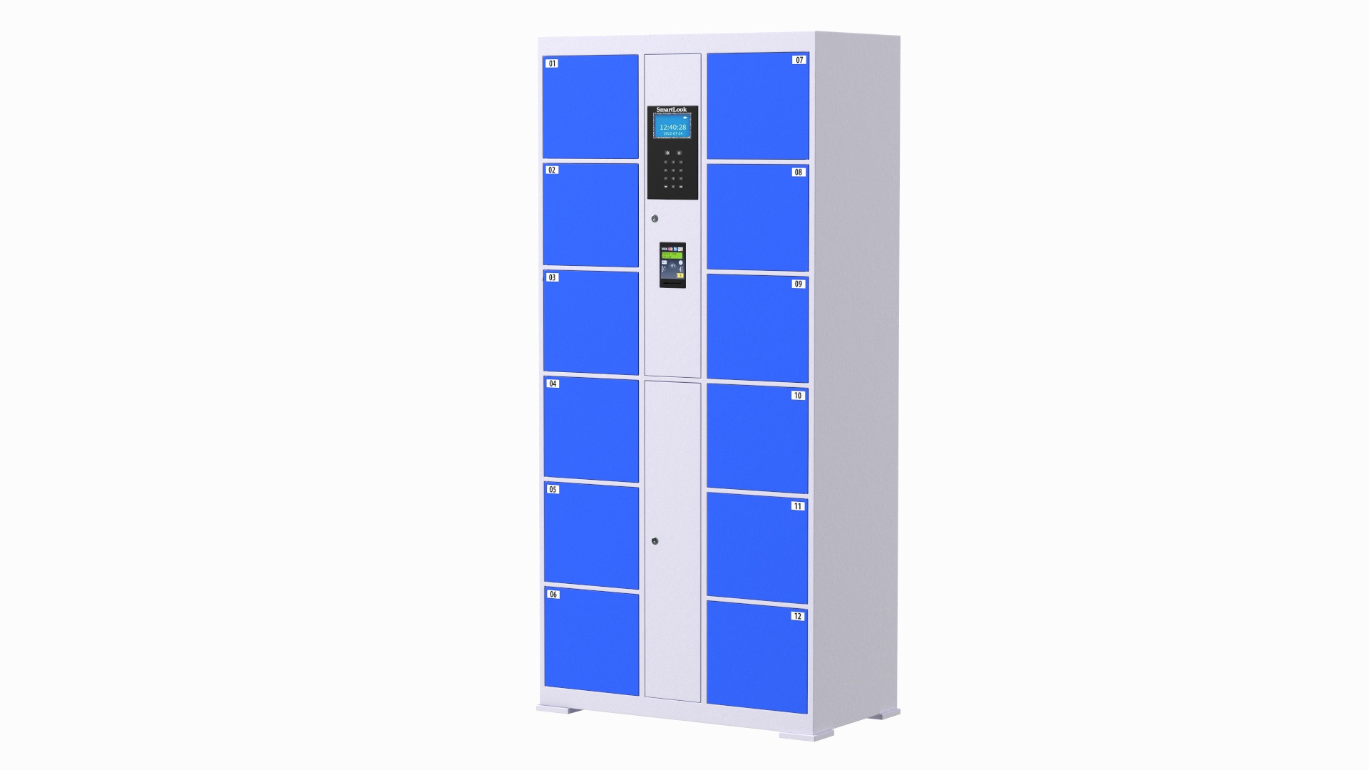3D Smart Storage Supermarket Blue Model - TurboSquid 2141425
