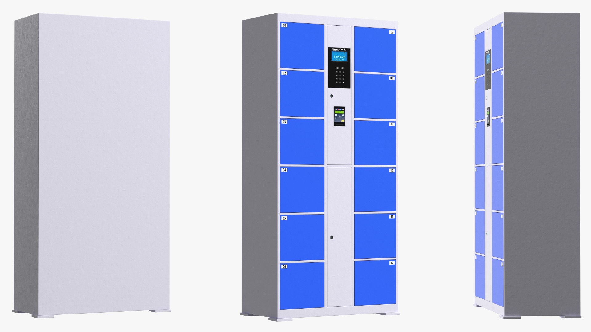 3D Smart Storage Supermarket Blue Model - TurboSquid 2141425