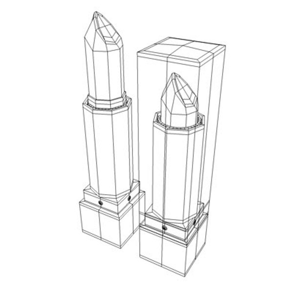 lipstick makeup accessories c4d