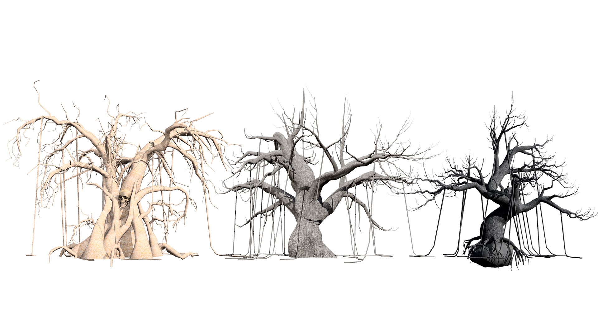 3D Haunted Tree Pack - TurboSquid 2333670