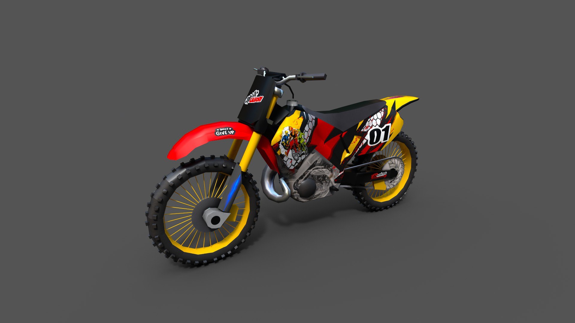 3D Model Dirt Bike X12 3D Low Poly Model With 4k PBR Texture ...