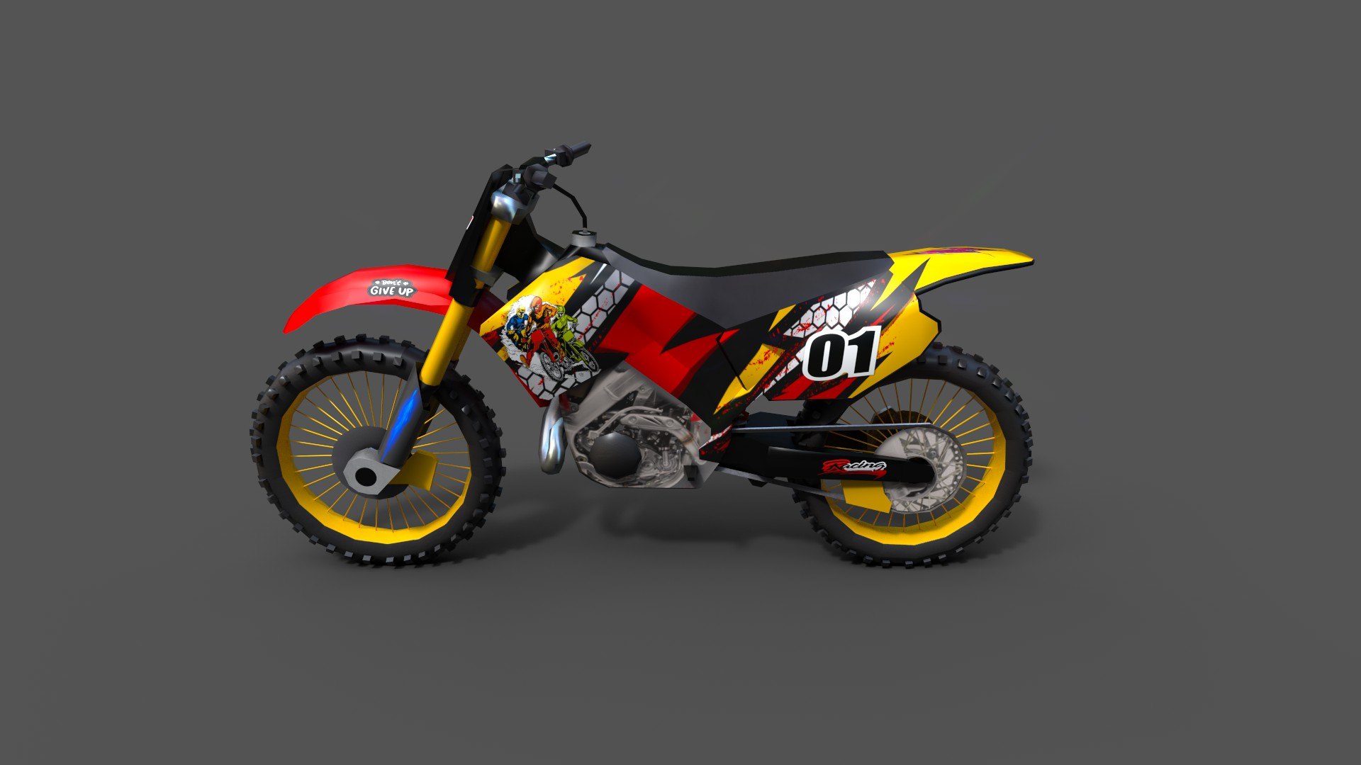 3D Model Dirt Bike X12 3D Low Poly Model With 4k PBR Texture ...