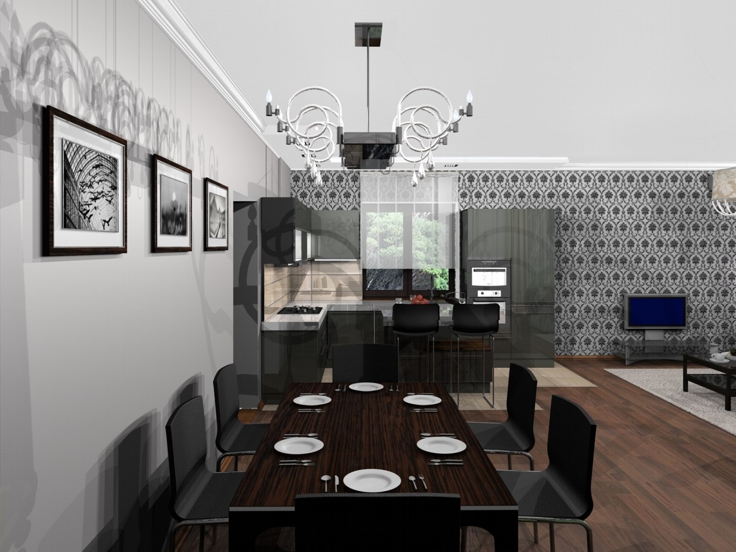 modern kitchen 3d max