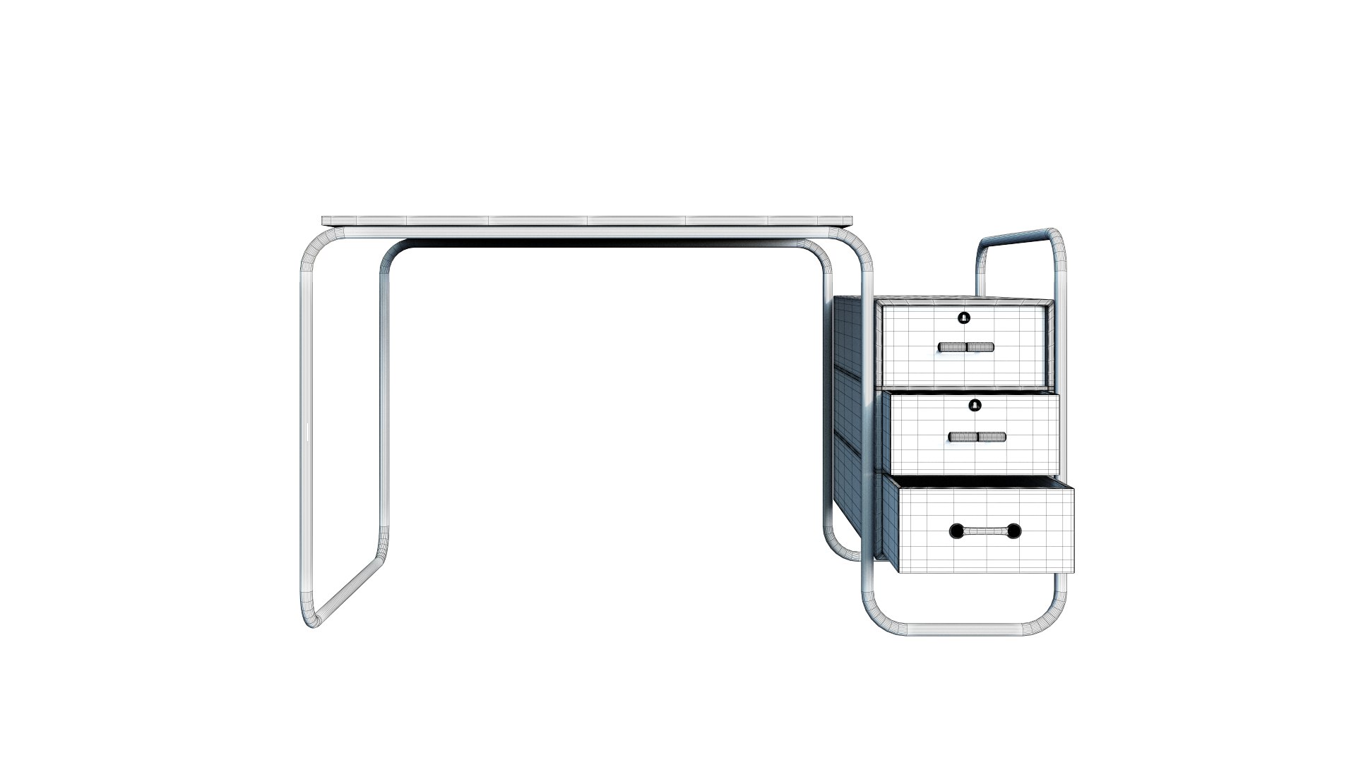 Bauhaus Tubular Desk 3D Model - TurboSquid 1776419