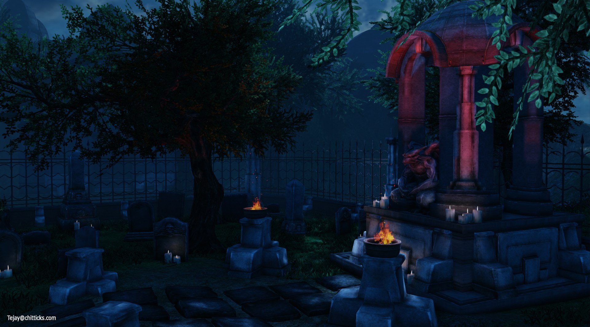 3d Model Graveyard Graves