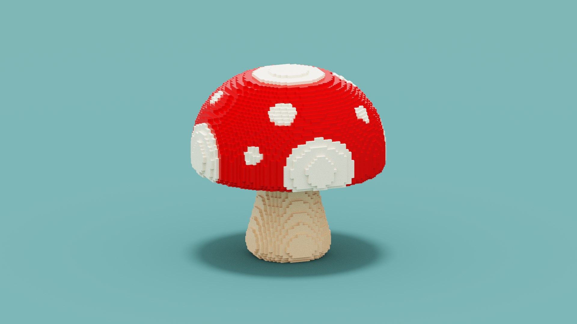 Voxel Mushroom 3D Model - TurboSquid 2187870