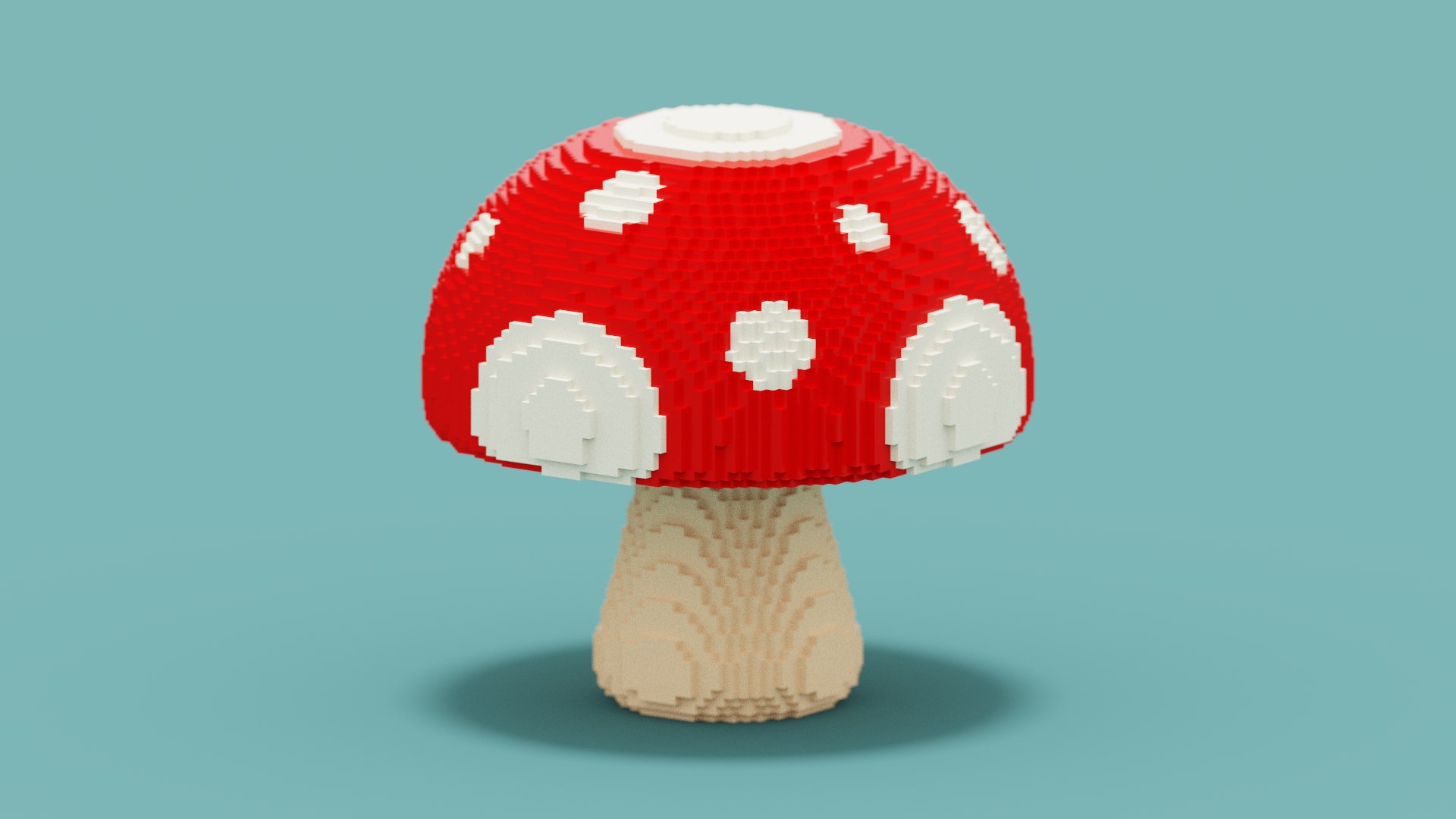 Voxel Mushroom 3D Model - TurboSquid 2187870