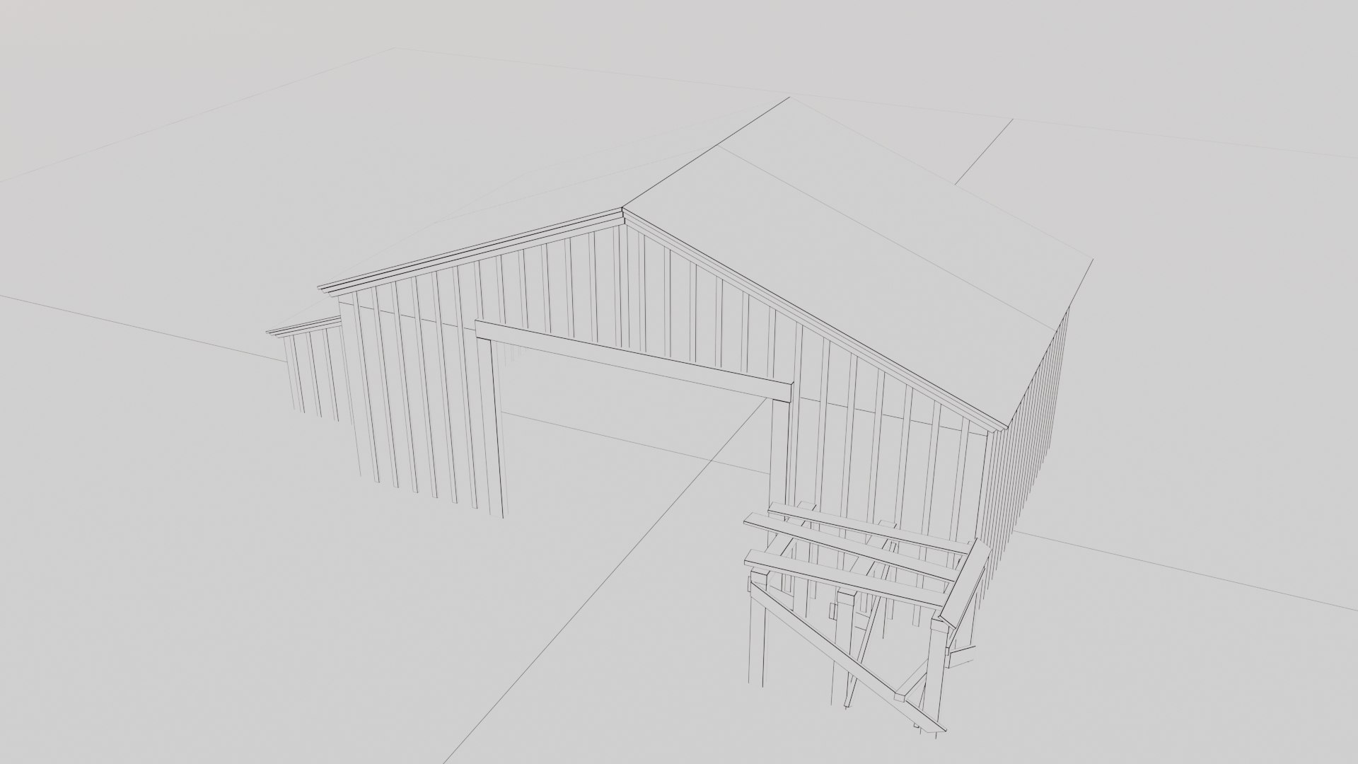 Western Stable 3D Model - TurboSquid 2138509