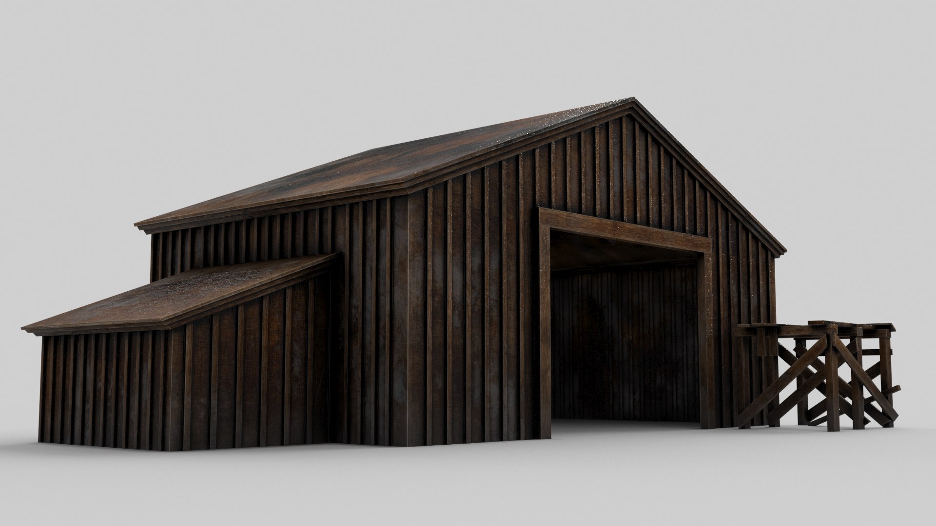 Western Stable 3D Model - TurboSquid 2138509