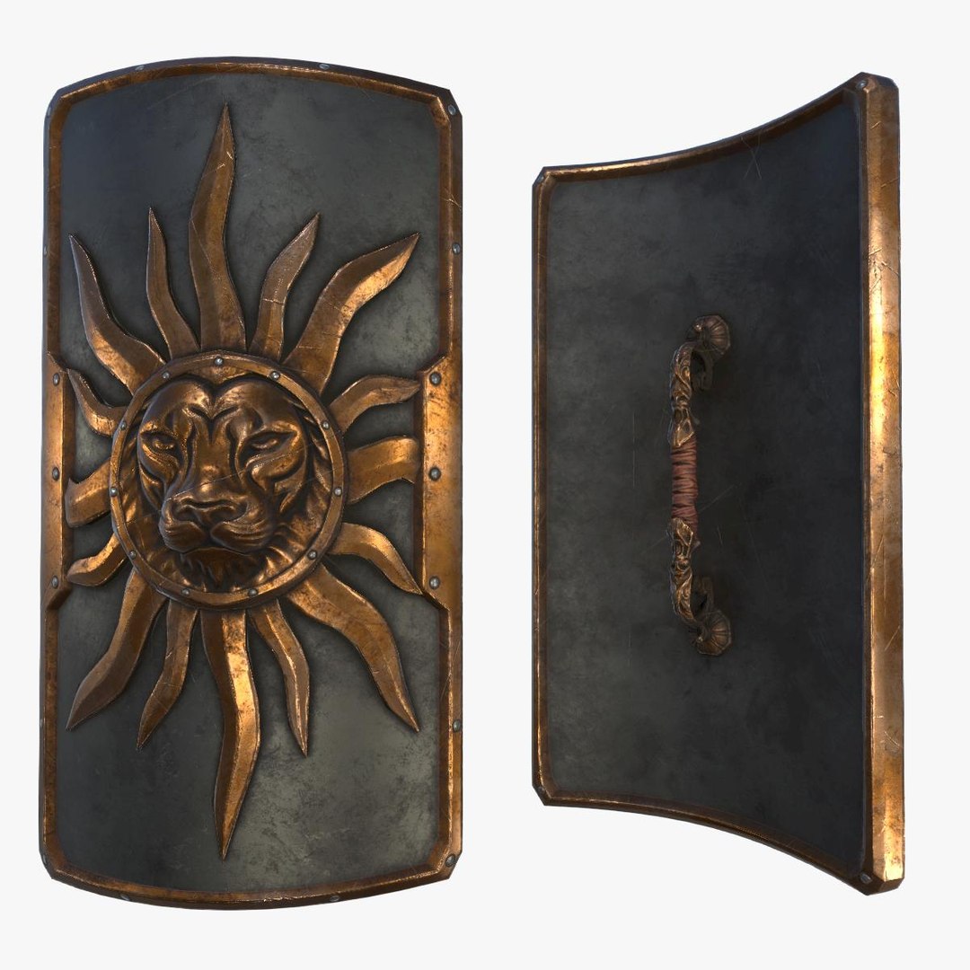 3D Fantasy Shield RPG Tower Targe Scutum Pelta Pavise Parma Roman ...