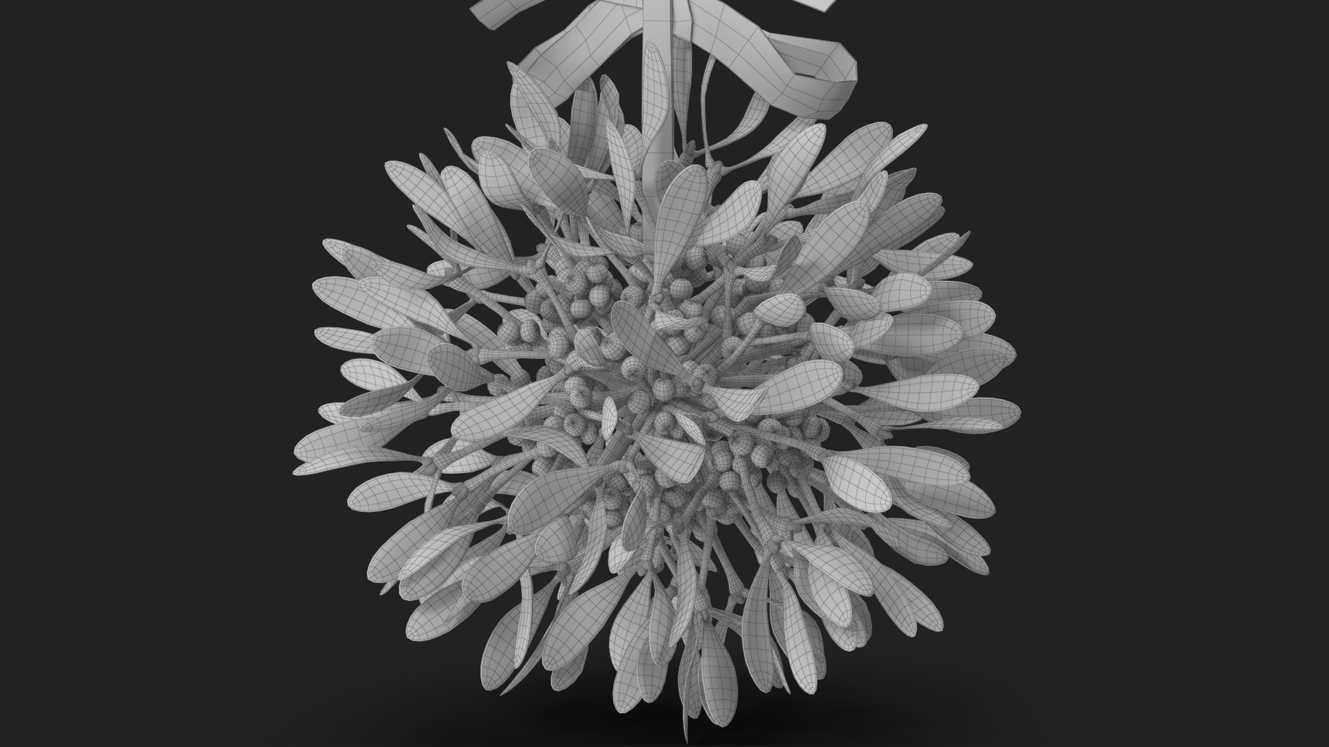 Mistletoe V 2 With White Bow 2 3D Model - TurboSquid 1807563