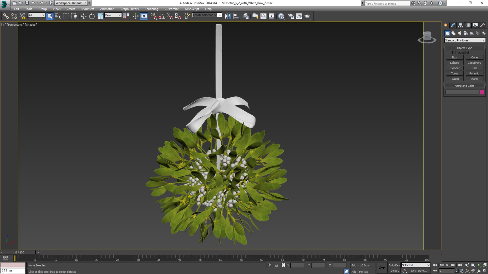 Mistletoe V 2 With White Bow 2 3D Model - TurboSquid 1807563