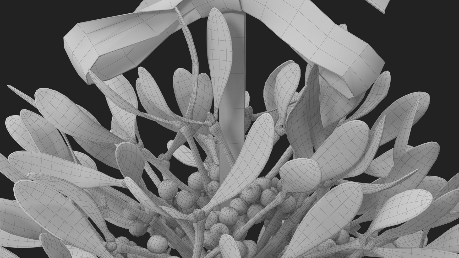 Mistletoe V 2 With White Bow 2 3D Model - TurboSquid 1807563