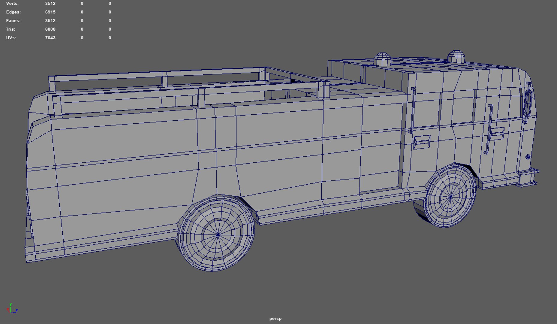 Low Poly Fire Truck 01 3D Model - TurboSquid 2179678