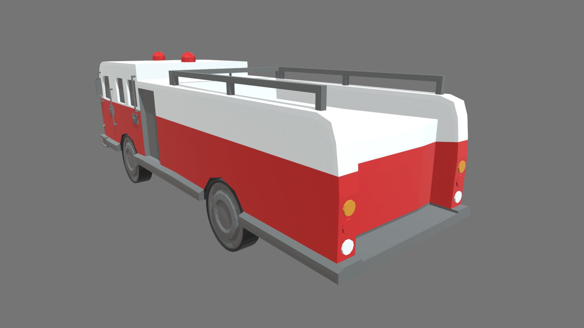 Low Poly Fire Truck 01 3D Model - TurboSquid 2179678
