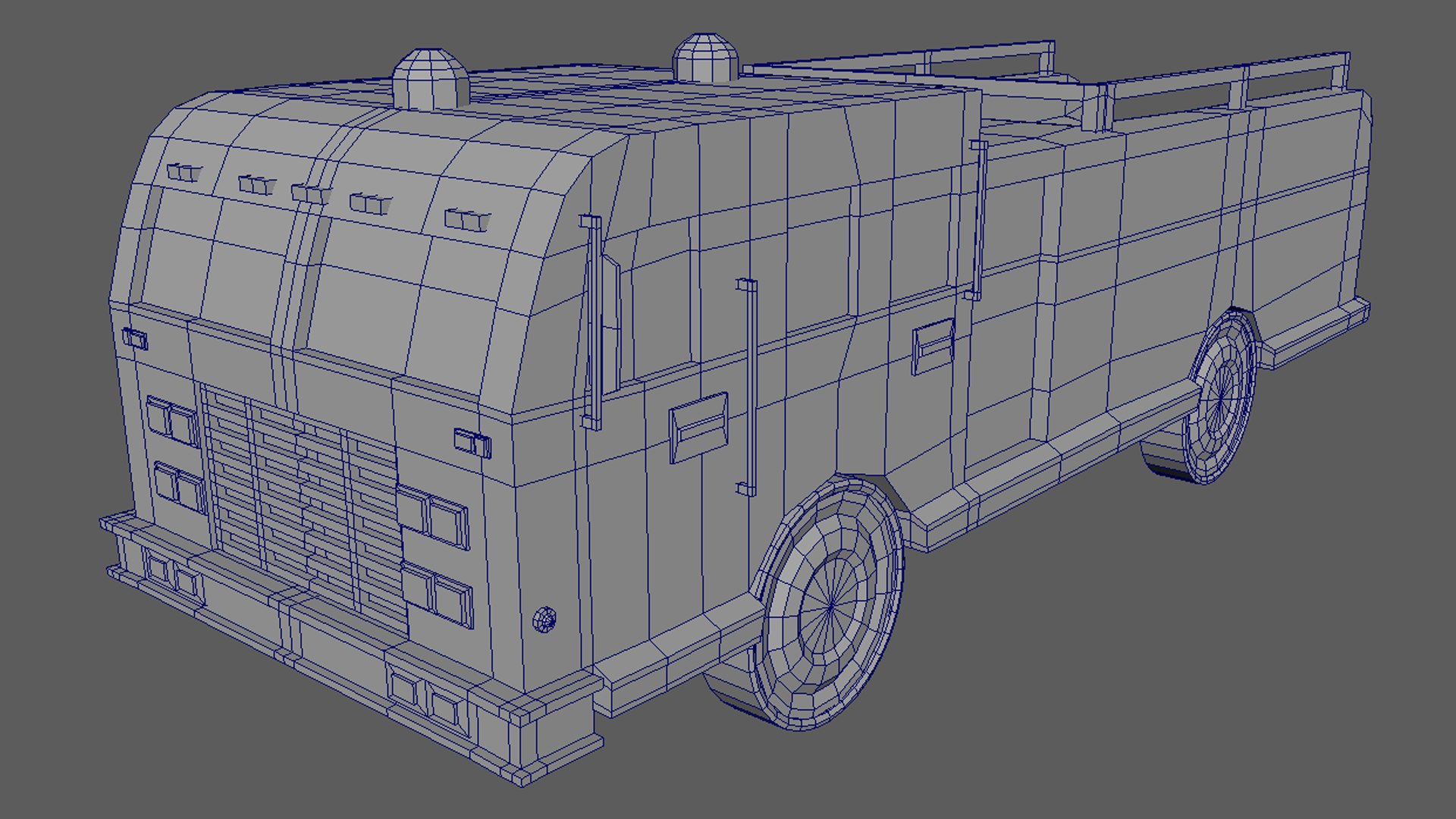 Low Poly Fire Truck 01 3D Model - TurboSquid 2179678