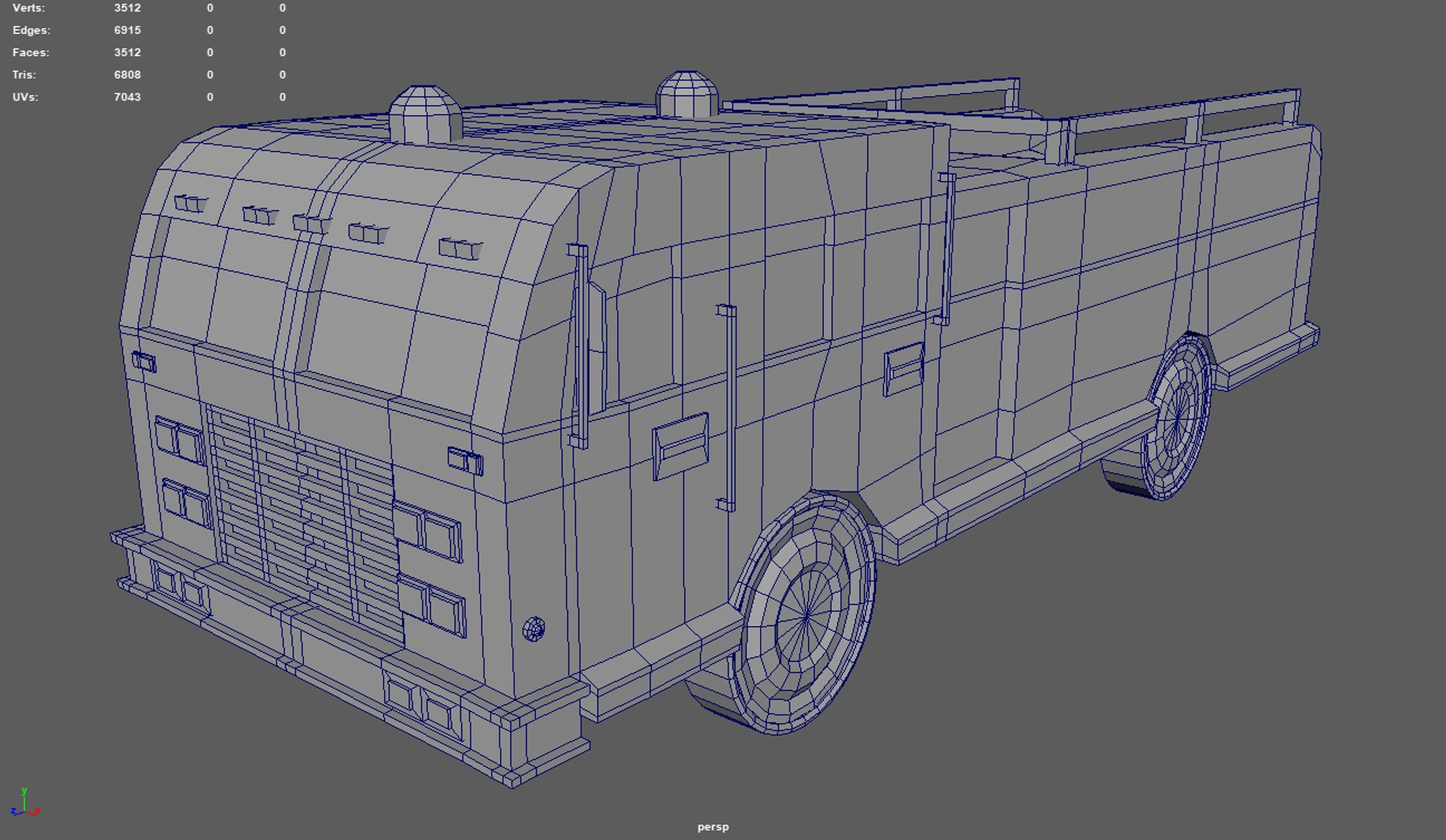 Low Poly Fire Truck 01 3D Model - TurboSquid 2179678