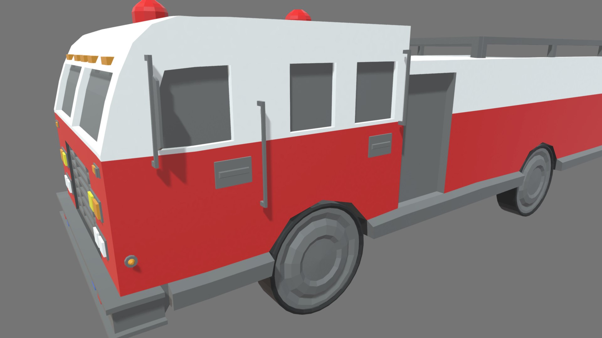 Low Poly Fire Truck 01 3D model - TurboSquid 2179678